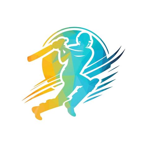 Premium Vector Cricket Player Logo Creative Illustration