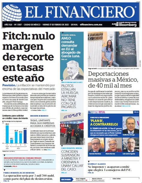 Peri Dico El Financiero M Xico Peri Dicos De M Xico Edici N De