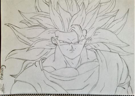 Son Goku From Dragon Ball Z Art By Noman Rauf R Learntodraw