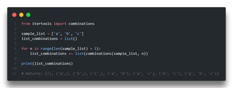 all possible combination python