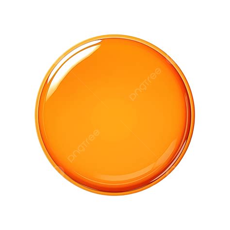 Distintivo De Botão Laranja Círculo Em Branco PNG Distintivo