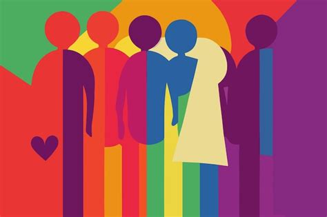 Premium Vector Lgbtq Pride And Tolerance People Illustration Rainbow