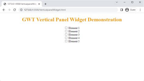 gwt vertical panel widget coding ninjas
