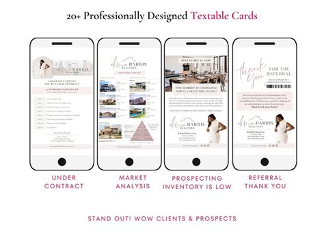 Real Estate Agent Textable Cards Agent Marketing Canva Template