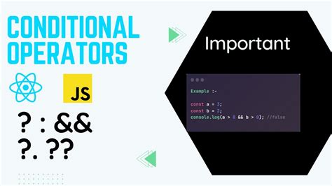conditional operator in javascript ternary operator in js youtube