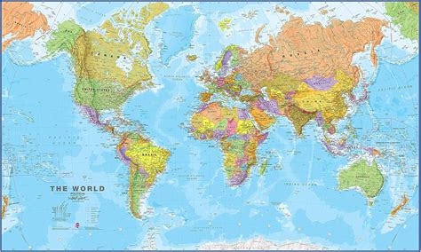 Amazon Co Jp Maps International Giant World Map Mega Map Of The