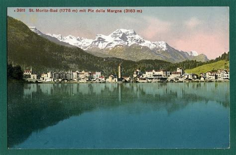 St Moritz Bad Mit Piz Della Margna Um 1920 Kaufen Auf Ricardo