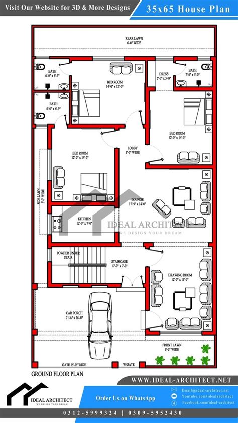 10 Marla House Plan 35x70 House Plan 10 Marla House Plan House