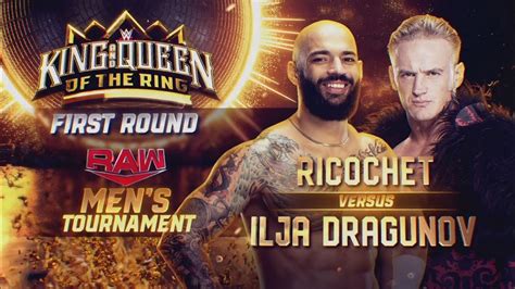 Ricochet Vs Ilja Dragunov King Of The Ring 1st Round Match 2 2 Raw