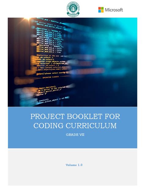 classvii coding project booklet pdf algorithms subroutine