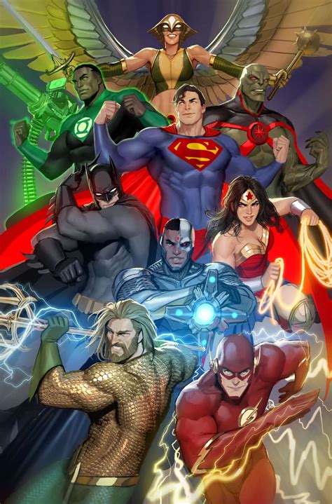 Justice League Variant Cover By Nebezial On Deviantart Dc Comics Art