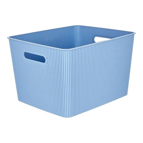 Cesta Organizadora Mainstays Pl Stico Multiusos Con Asas Litros Azul