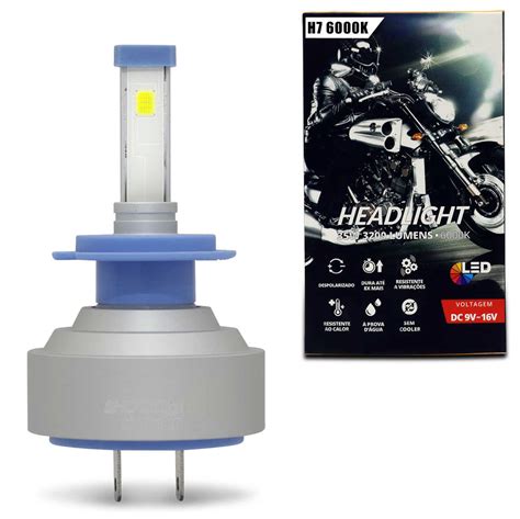 Lâmpada Super LED New Headlight H7 6000K 12V 35W 3200LM Efeito Xênon