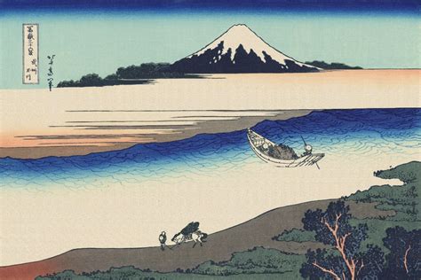 富岳三十六景 武州玉川 世界名画欣赏