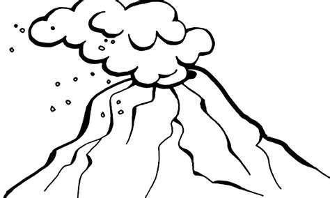Printable Volcano Coloring Pages
