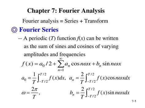 ppt chapter 7 fourier analysis powerpoint presentation free download id 6135886