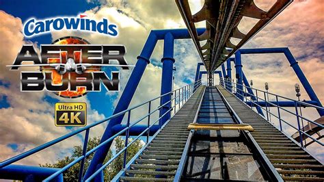2023 Afterburn Roller Coaster On Ride Front Seat 4K POV Carowinds YouTube
