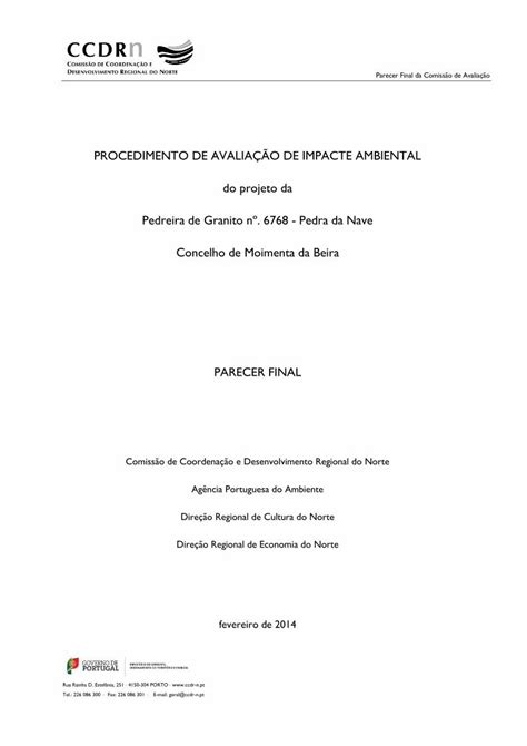 PDF PROCEDIMENTO DE AVALIAÇÃO DE IMPACTE AMBIENTAL siaia apambiente