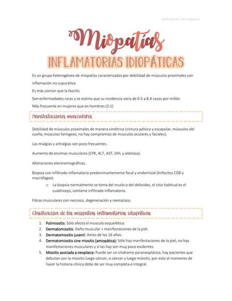 Miopatías inflamatorias idiopáticas Tania Velázquez uDocz
