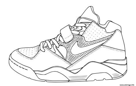 Coloriage Basket Nike Nba Sport JeColorie