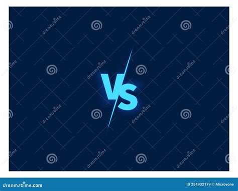 Versus VS Logo Battle Headline Template Sparkling Lightning Design