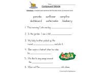 Compound Words Fill In Blank Worksheet By Teach Simple