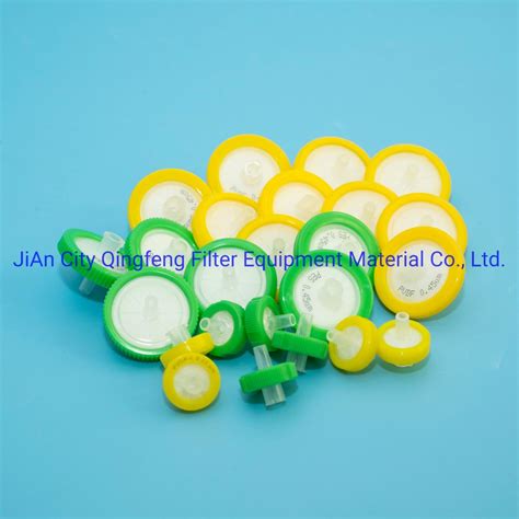 25mm Pes PVDF PTFE Nylon Color Ring Syringe Filter For Lab Use 25mm