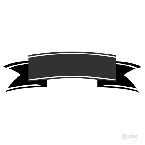 Black Banner Ribbon Clip Art Free PNG ImageIllustoon