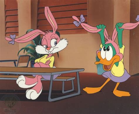 Tiny Toons Original Production Cel Babs Bunny And Plucky Duck