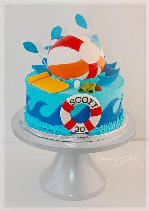 Bolo Pool Party infantil 27 inspirações criativas Bolo Guaraná