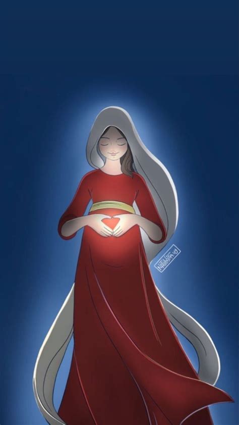 Bendita sea tu pureza Virgen maria para niños Ilustración