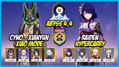 C0 Cyno Xianyun Plunge Carry C2 Raiden HyperCarry Spiral Abyss Floor