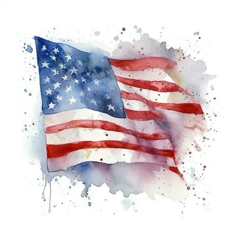 Watercolor USA Flag Illustration 23696357 Stock Photo At Vecteezy