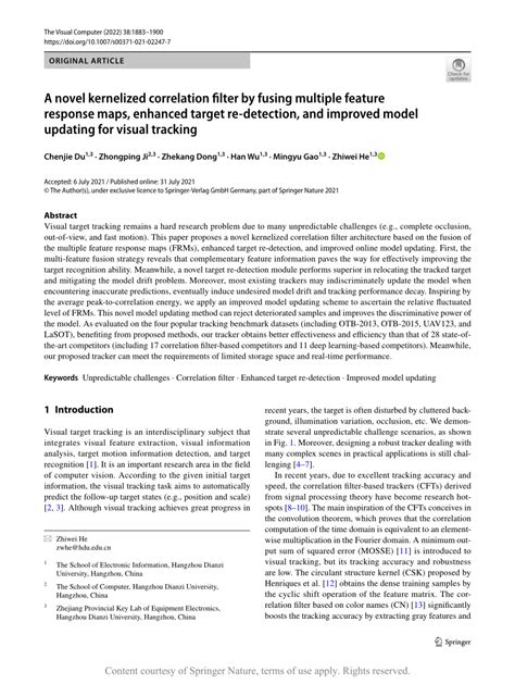 a novel kernelized correlation filter by fusing multiple feature response maps enhanced target