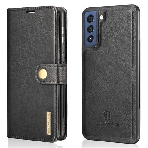 DG MING 2 in 1 Fodral för Samsung Galaxy S21 FE Svart Teknikdelar se