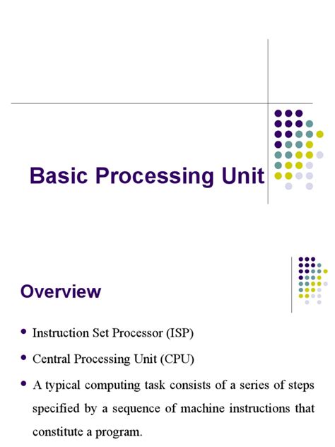 basic processing unit pdf central processing unit input output