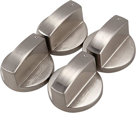REFURBISHHOUSE Stoves Cooker Knobs Oven Knob 4pcs 6mm Universal Silver
