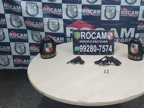 Policiais militares da Rocam detêm mulher duas armas de fogo SSP