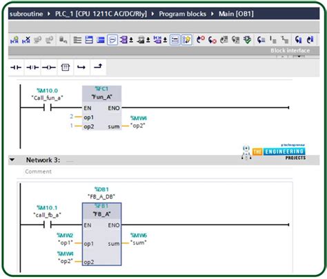Subroutine In Ladder Logic Programming The Engineering Projects