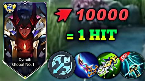 DYRROTH NEW 1 SHOT BUILD GUIDE TO BEAT UNLI LIFESTEAL META HERO IN 2024