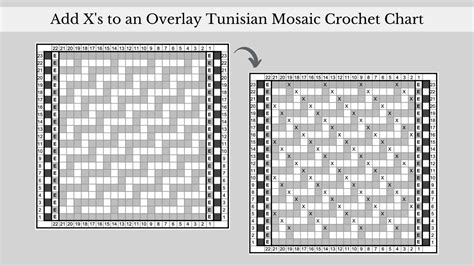 How To Add Xs To A Tunisian Mosaic Crochet Chart KnitterKnotter