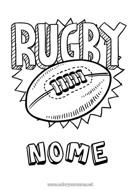Pagina Da Colorare N 3109 Sport Rugby Palla Da Rugby