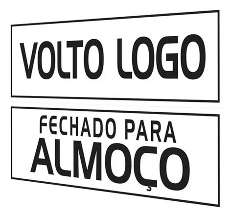 Placa Fechado Almoço Volto Logo Ventosa E Linha De Pesca