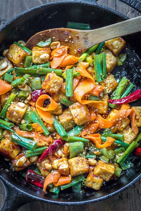 Hoisin Tofu Stir Fry With Peppers And Carrots Recipe The Wanderlust