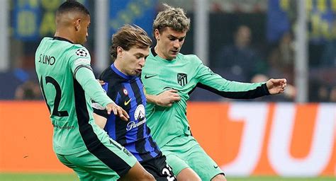 Atlético Madrid vs Inter de Milán por la Champions formaciones hora