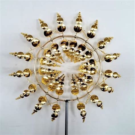 JTBDWOSK 3D Metall Windmühle Windbetriebene Kinetische Skulptur