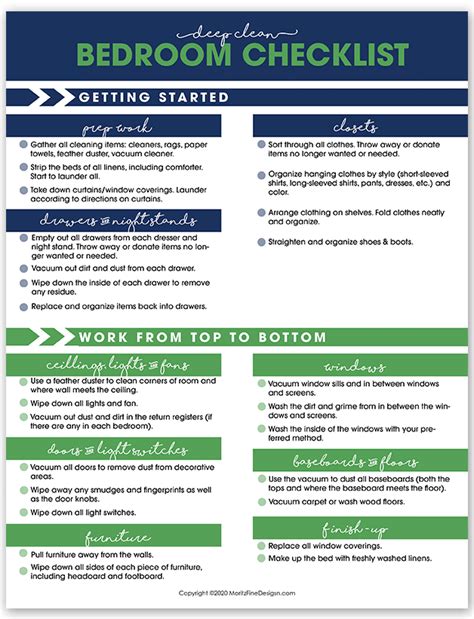 How Do I Clean My Bedroom Checklist Resnooze