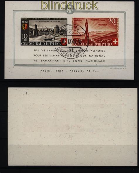 Schweiz Mi Block 7 Gestempelt Blockausgabe Pro Patria 1942 51544