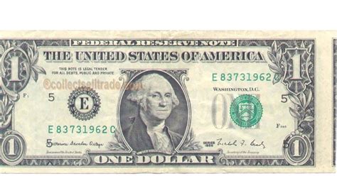 One Dollar Bill Printable