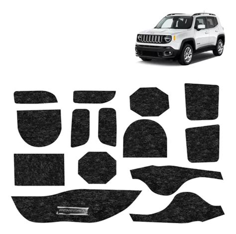 Kit Forro Carpete Anti Ruído Porta Objeto Copo Renegade 2021